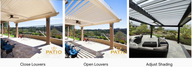 Louvered Patio Cover - Comfort & Control, Rain or Shine